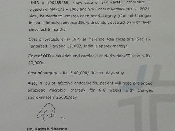 Support Arnab Ghosh To Recover From Infective Endocarditis