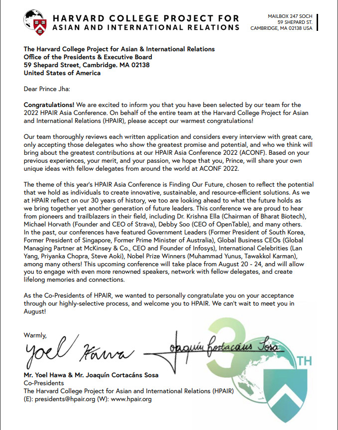 Hi! My name is Prince Jha, a resident of North Delhi. I'm a 3-yr ...