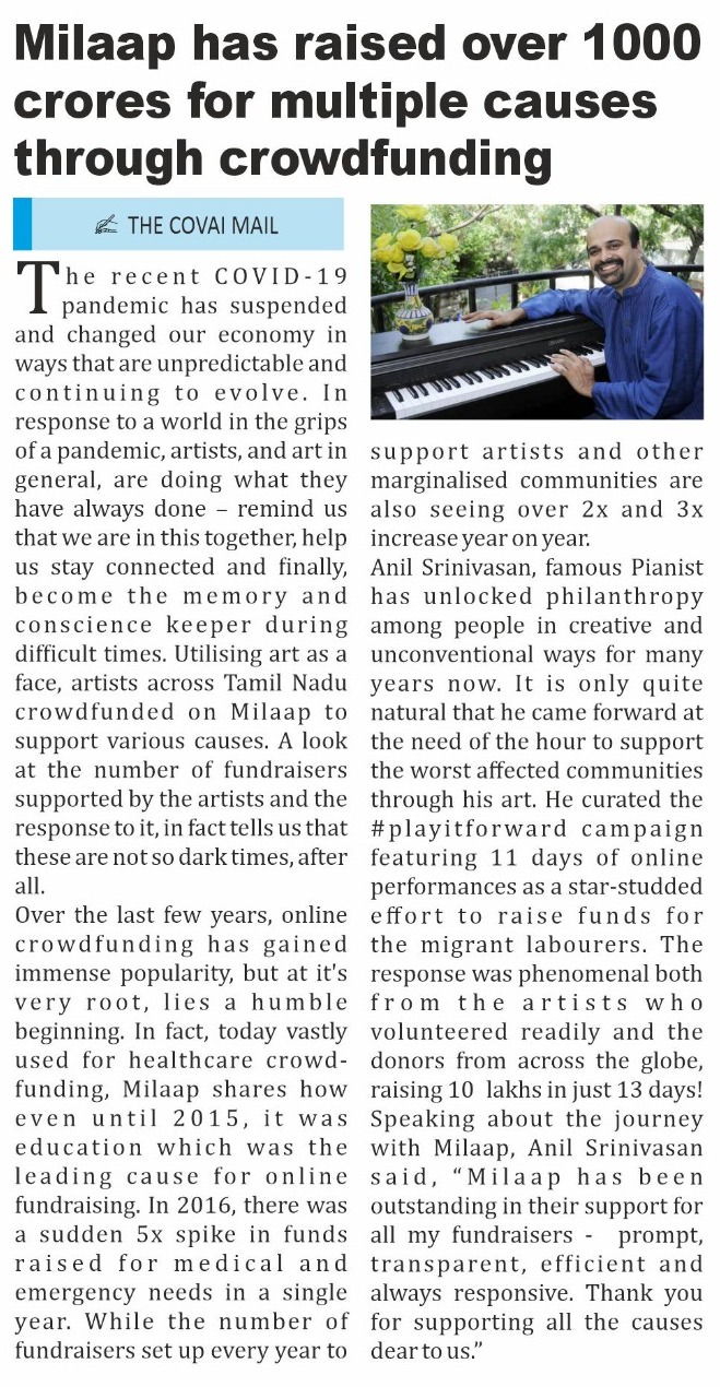 Fundraise for a Cause with Milaap : the Best Crowdfunding | Milaap