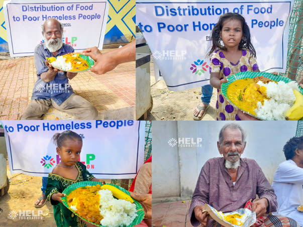 Children Helping Poor And Homeless People